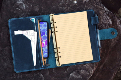 Leather portfolio binder planner – DMleather